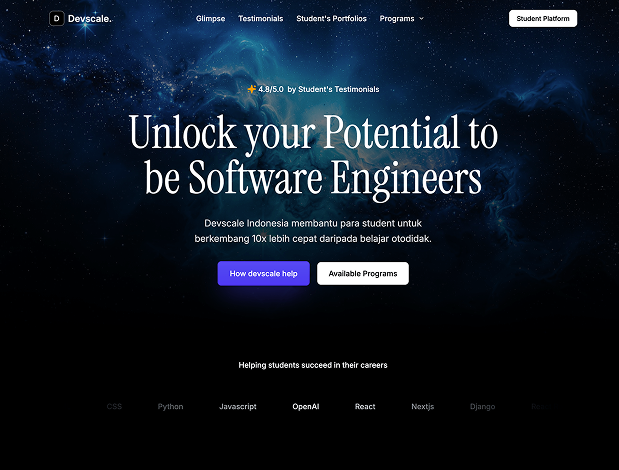 Devscale Indonesia - Unlock Your Potential to be Software Engineers